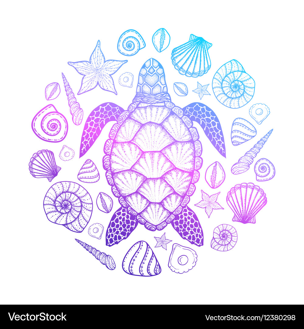 Turtle line art Vector Images & Graphics for Commercial Use | VectorStock