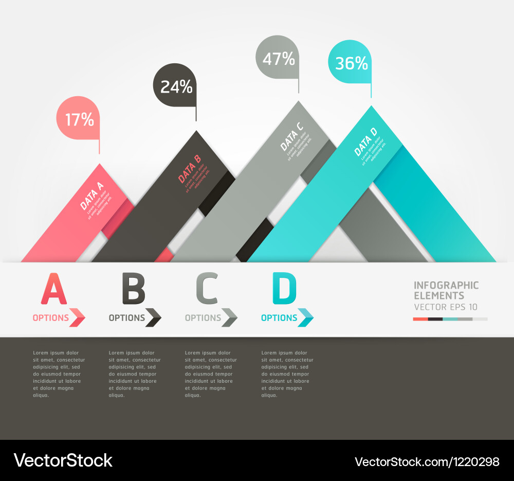 Origami Options & Layout Royalty Free Vector Image