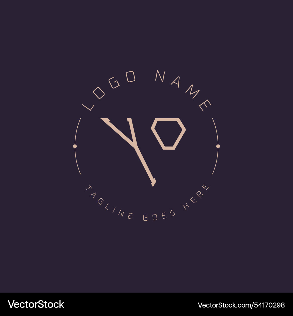 Professional yo logo modern minimal letter Vector Image