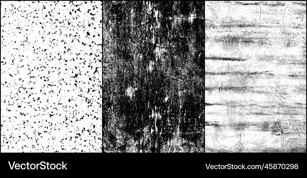 Set of distressed black texture Royalty Free Vector Image