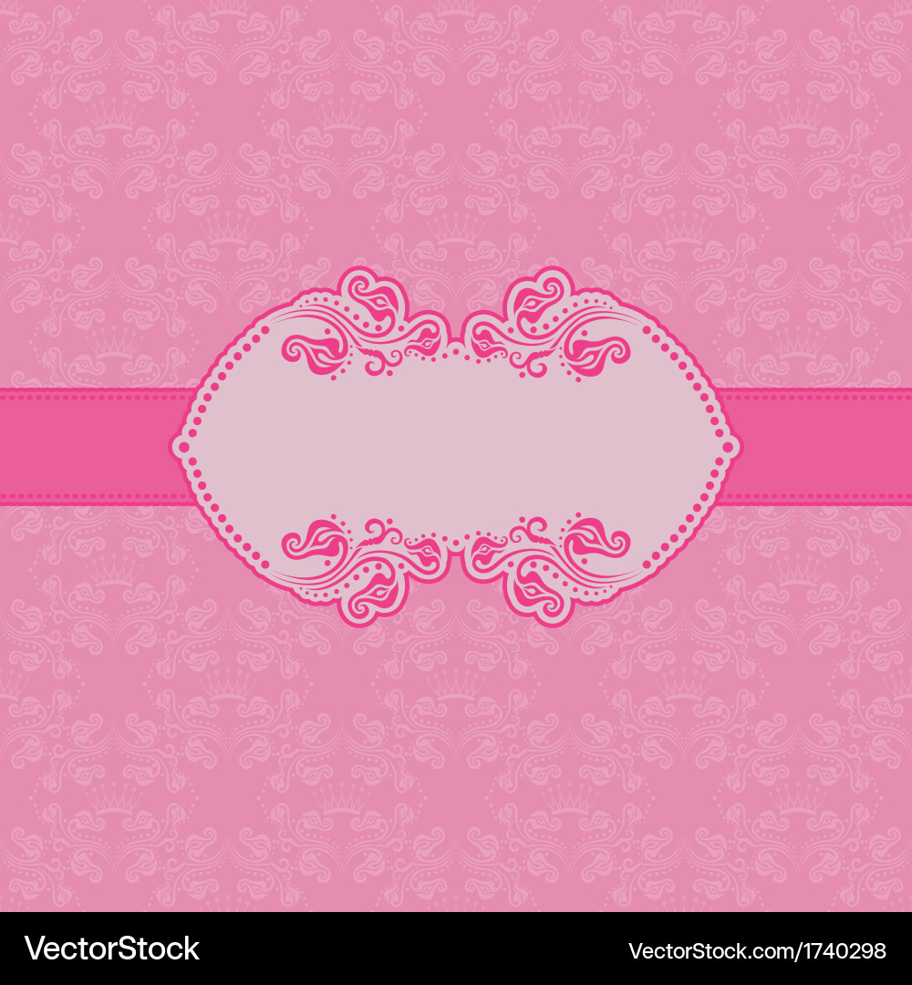 Template frame design for greeting card Royalty Free Vector