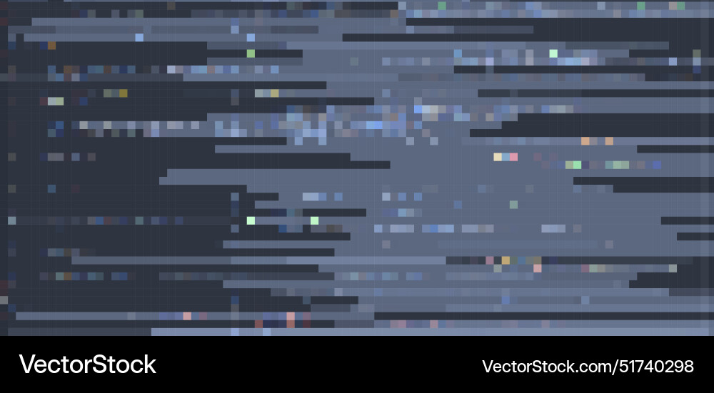 Trendy glitch pattern on dark background abstract Vector Image