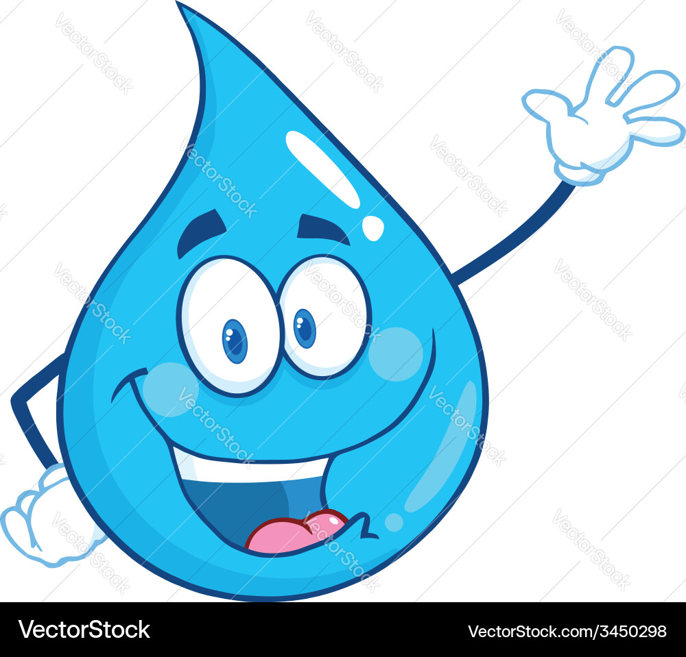 Waterdrop cartoon Royalty Free Vector Image - VectorStock