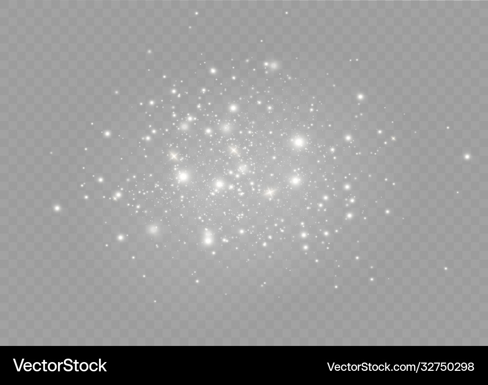 White dust sparks Royalty Free Vector Image - VectorStock