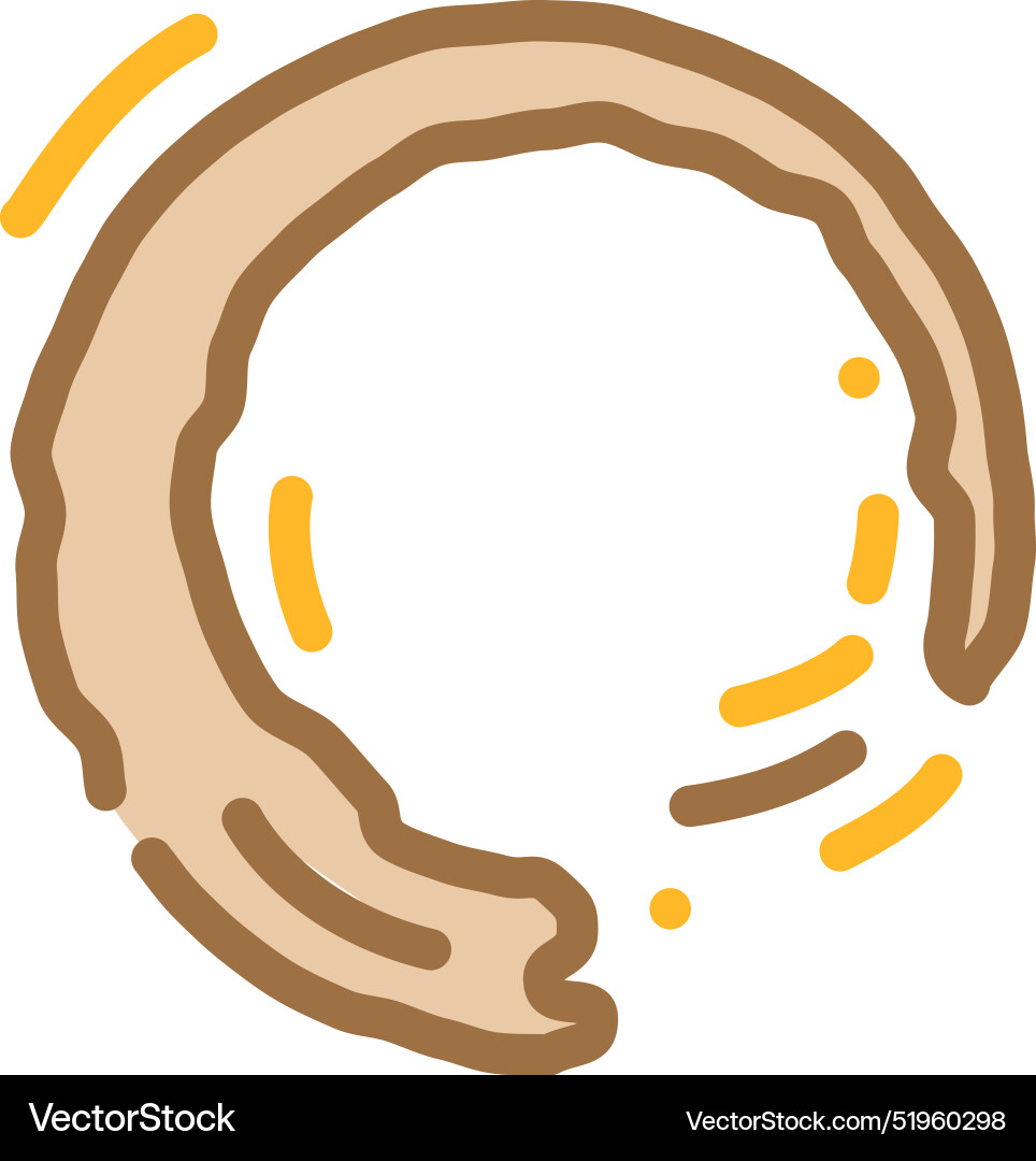 Zen circle enso color icon Royalty Free Vector Image