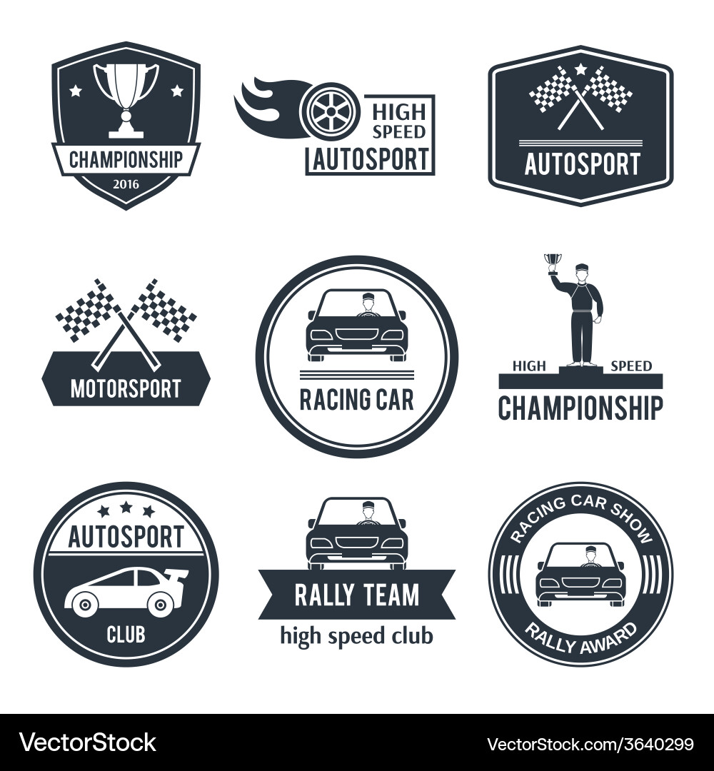 Auto sport label Royalty Free Vector Image - VectorStock
