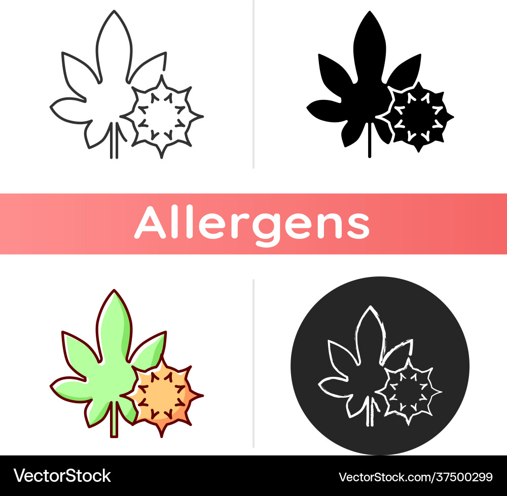 Castor bean icon Royalty Free Vector Image - VectorStock