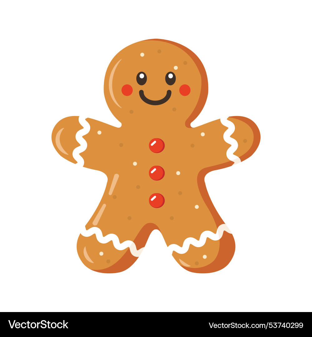 Christmas gingerbread man Royalty Free Vector Image