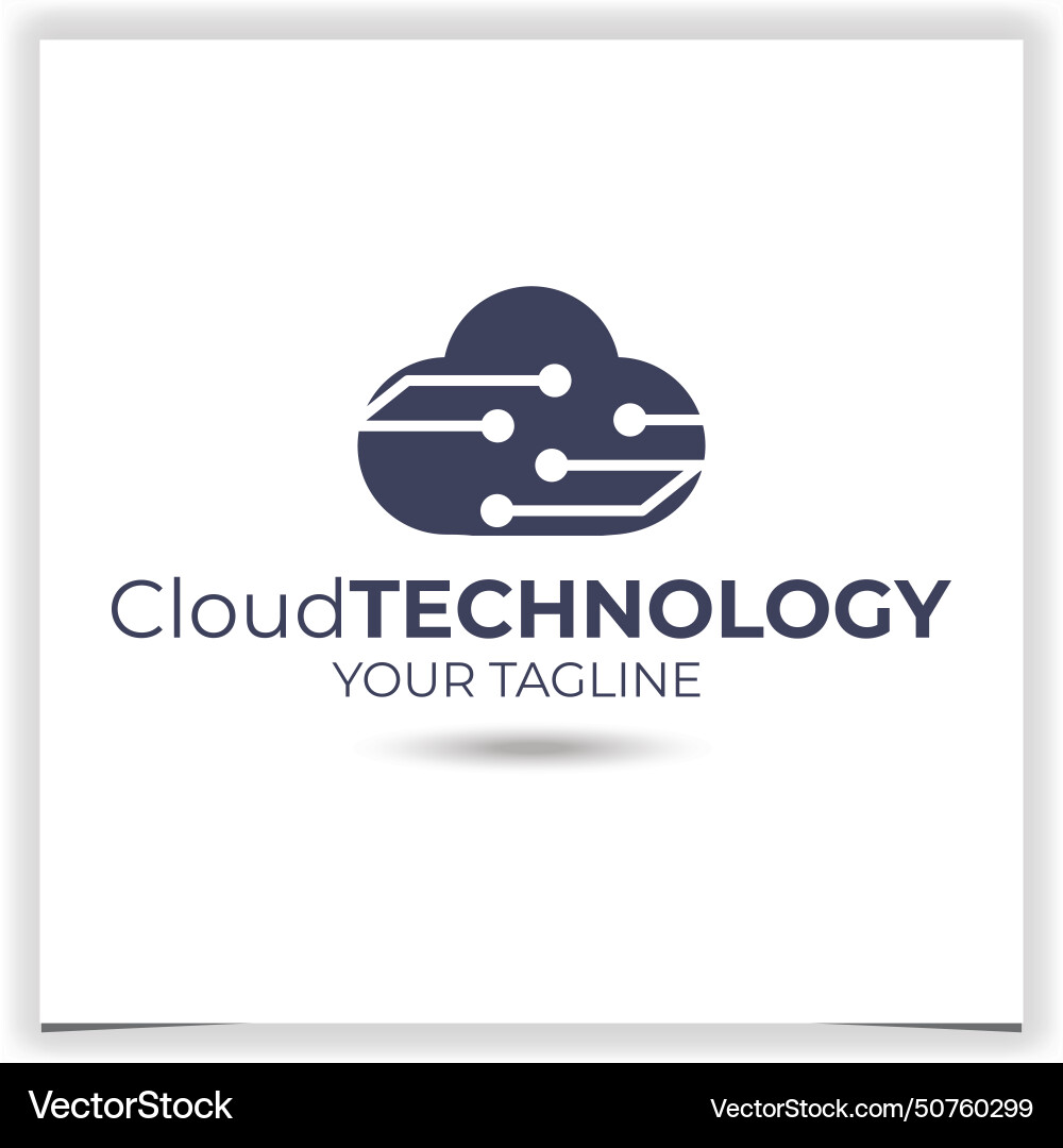 Cloud technology logo design template Royalty Free Vector