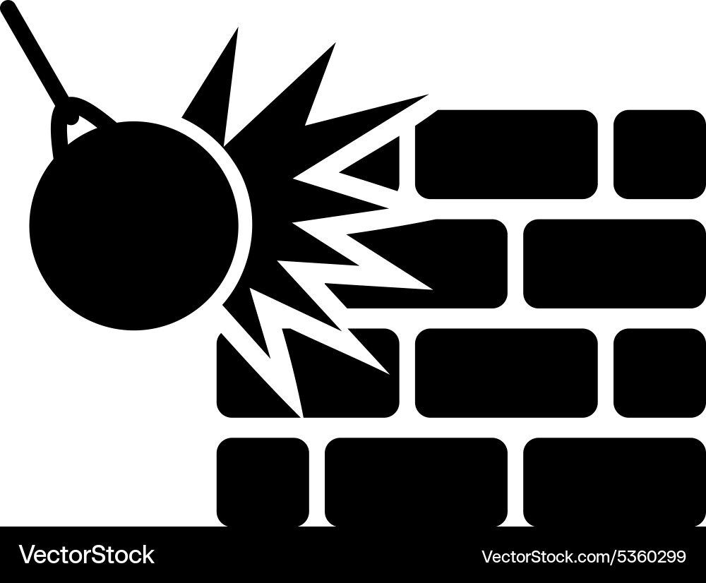 Destruction icon Royalty Free Vector Image - VectorStock