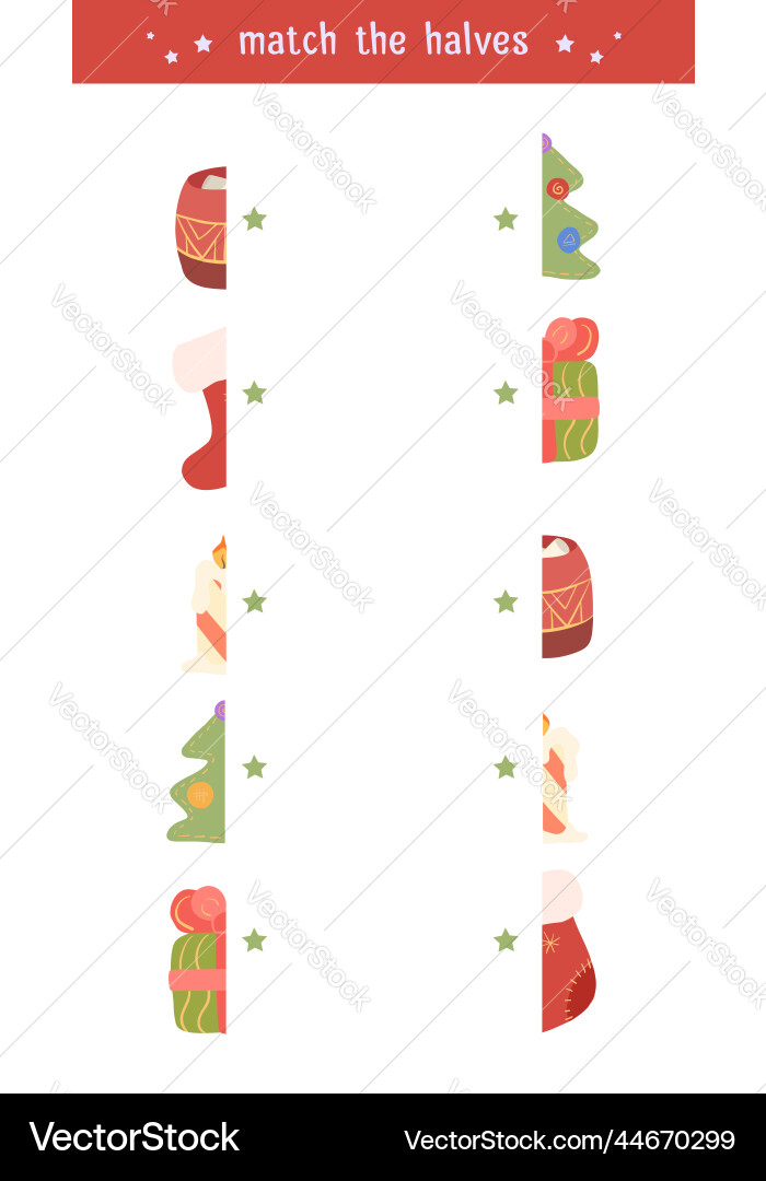 Festive worksheet template for preschool Vector Image