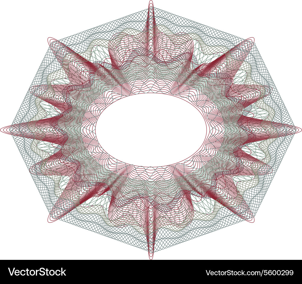 Guilloche Element für Designzertifikat Lizenzfreier Vektor