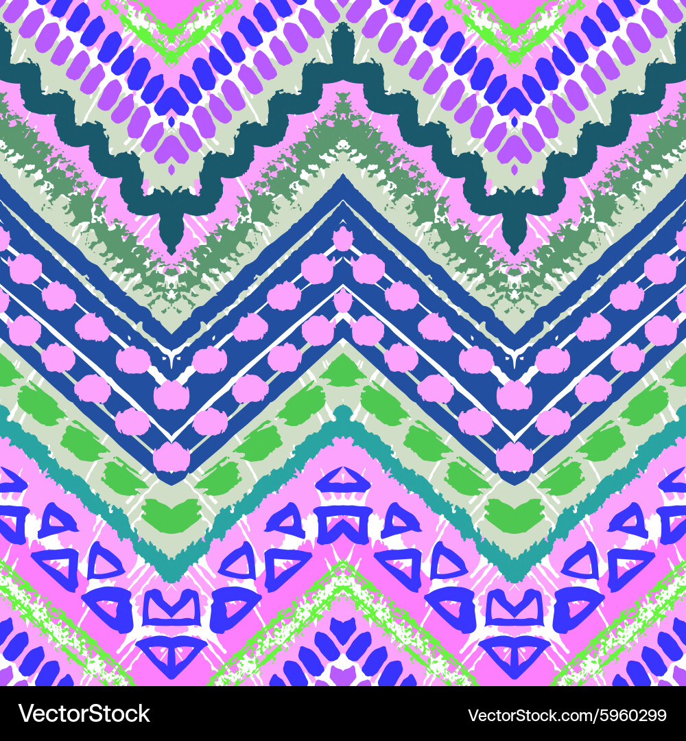 Hand drawn painted seamless pattern Royalty Free Vector