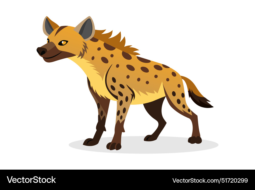 Hyena animal flat vactor on white background Vector Image