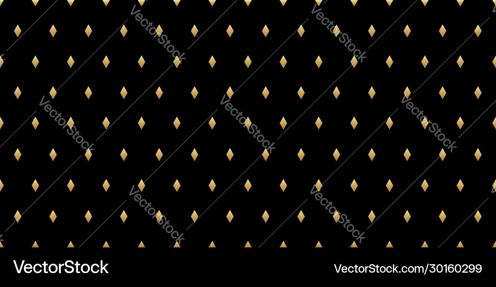 Luxury seamless pattern gold diamonds on a black Vector Image
