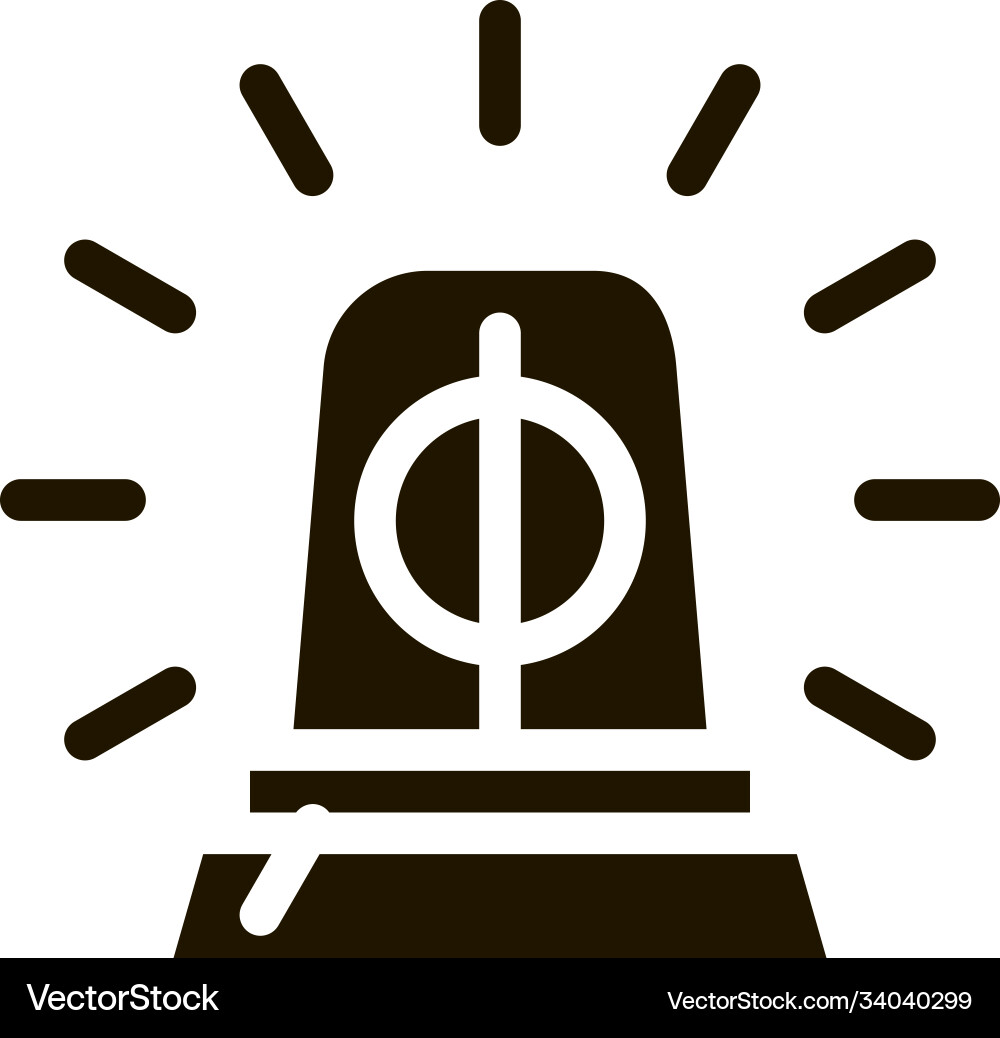 Police squad car alarm icon Royalty Free Vector Image