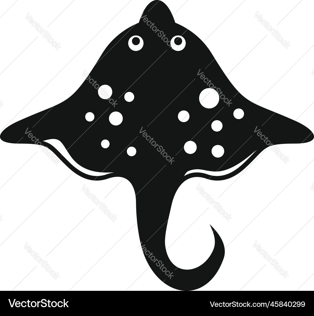 Wildlife stingray icon simple fish animal Vector Image