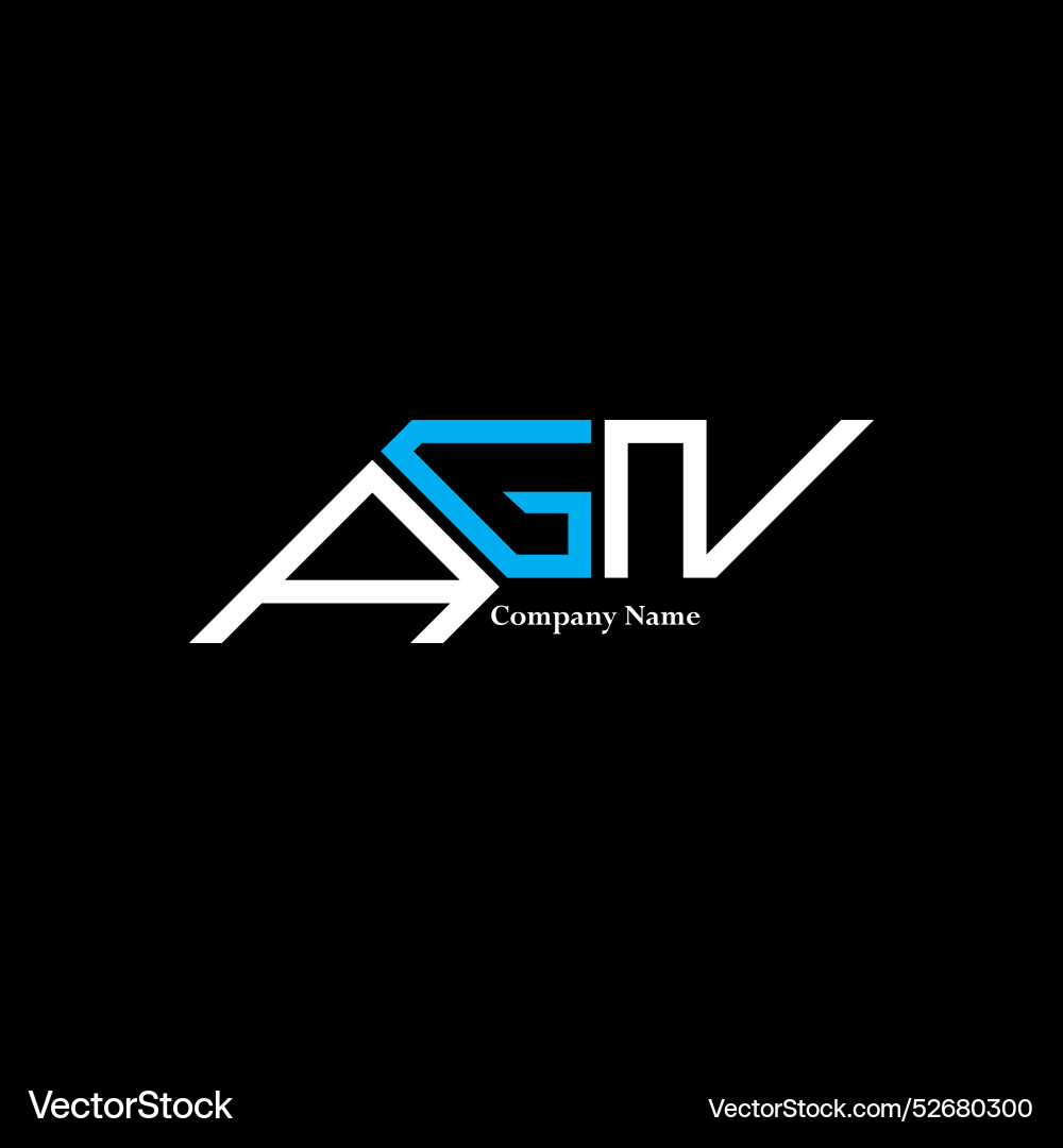 Agn logo design simple and modern Royalty Free Vector Image