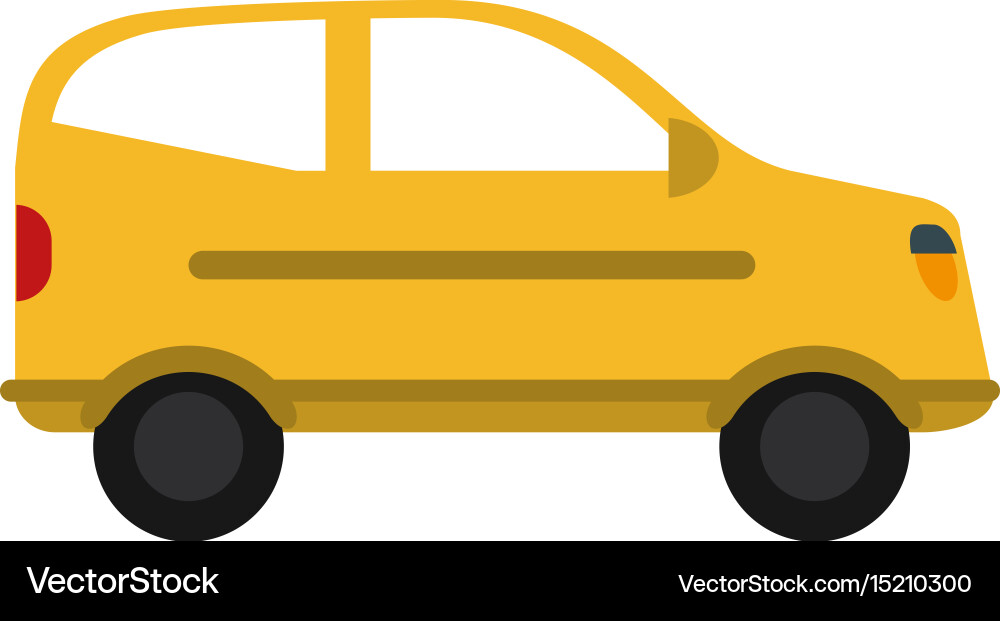 Cab flat Royalty Free Vector Image - VectorStock