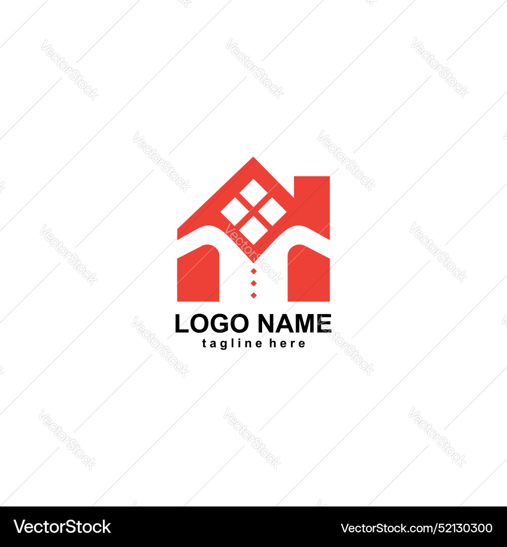 Clothing house logo design Royalty Free Vector Image