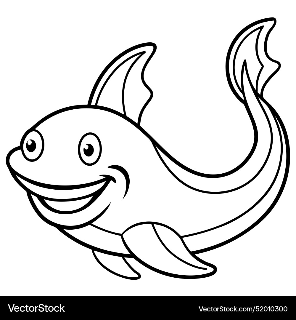 Electric eel fish smiles icon Royalty Free Vector Image