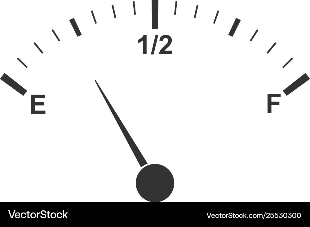Empty Fuel Gauge Icon Royalty Free Vector Image