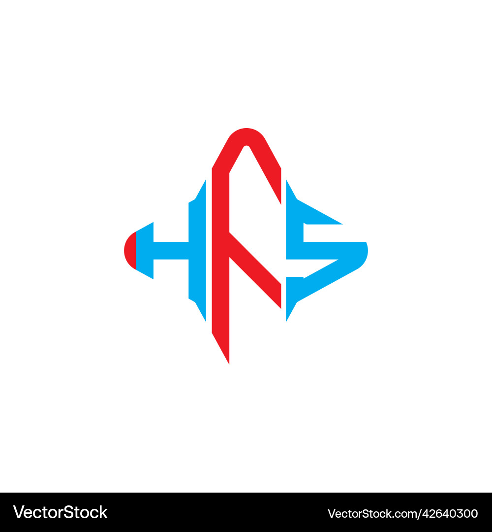 Hfs letter logo creative design with graphic Vector Image