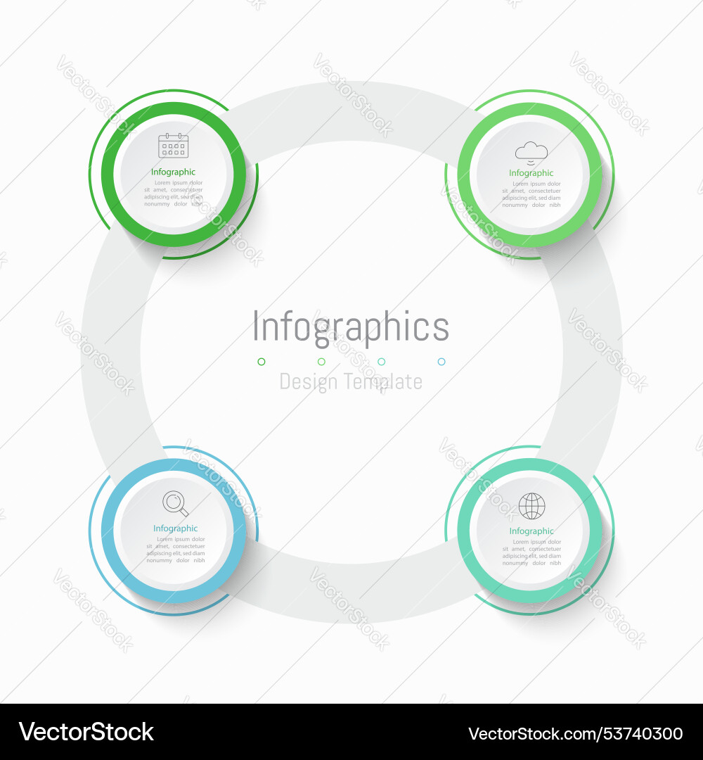 Infografik 4 Optionen Designelemente Lizenzfreier Vektor