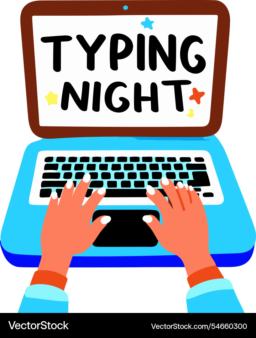 Typing Royalty Free Vector Image - VectorStock