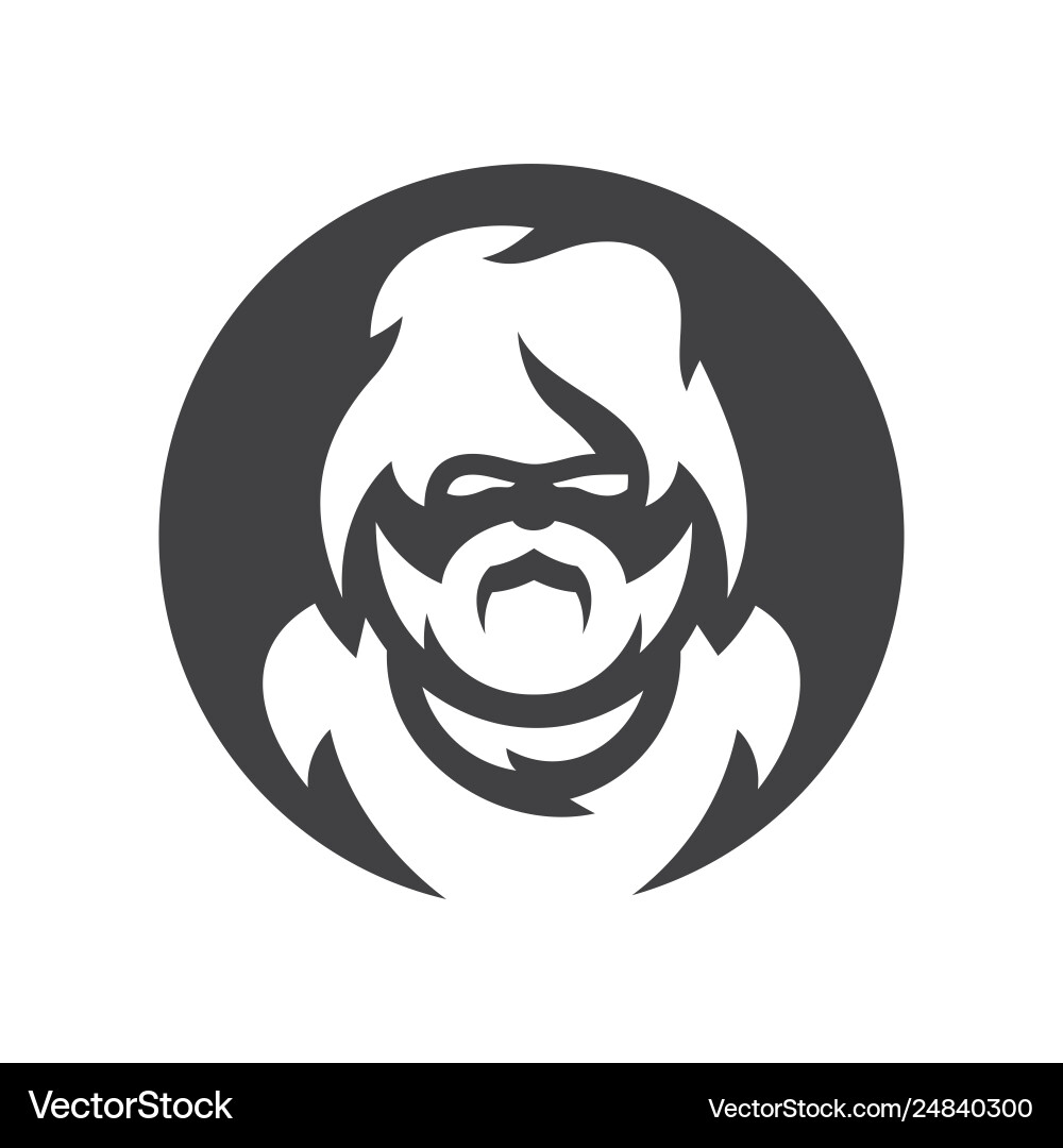 Yeti monster silhouette sign Royalty Free Vector Image