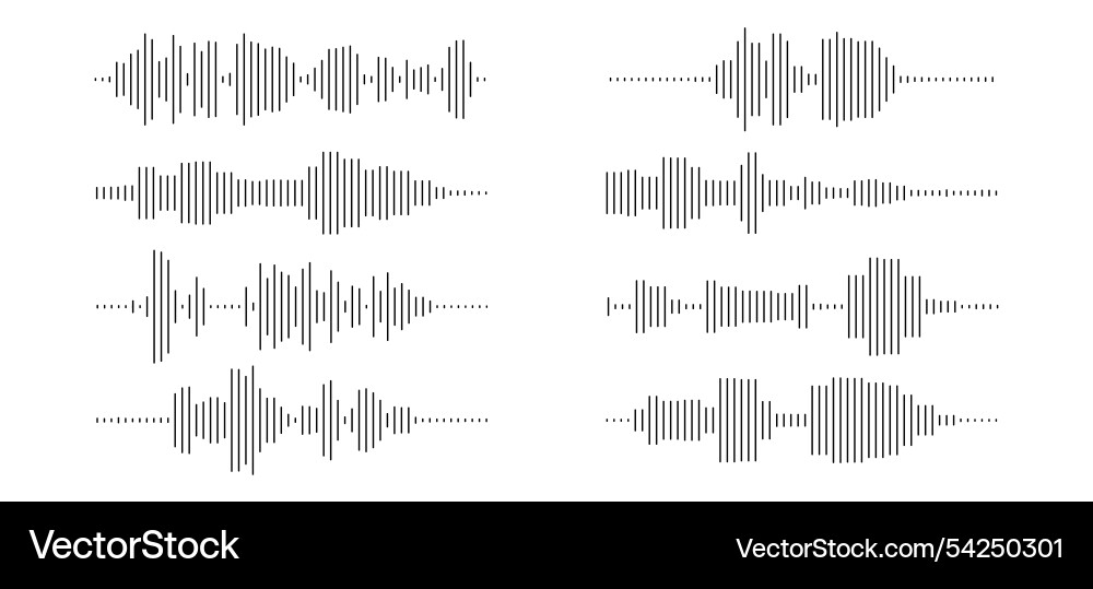 Audio Waveform - Music Signal Royalty Free Vector Image