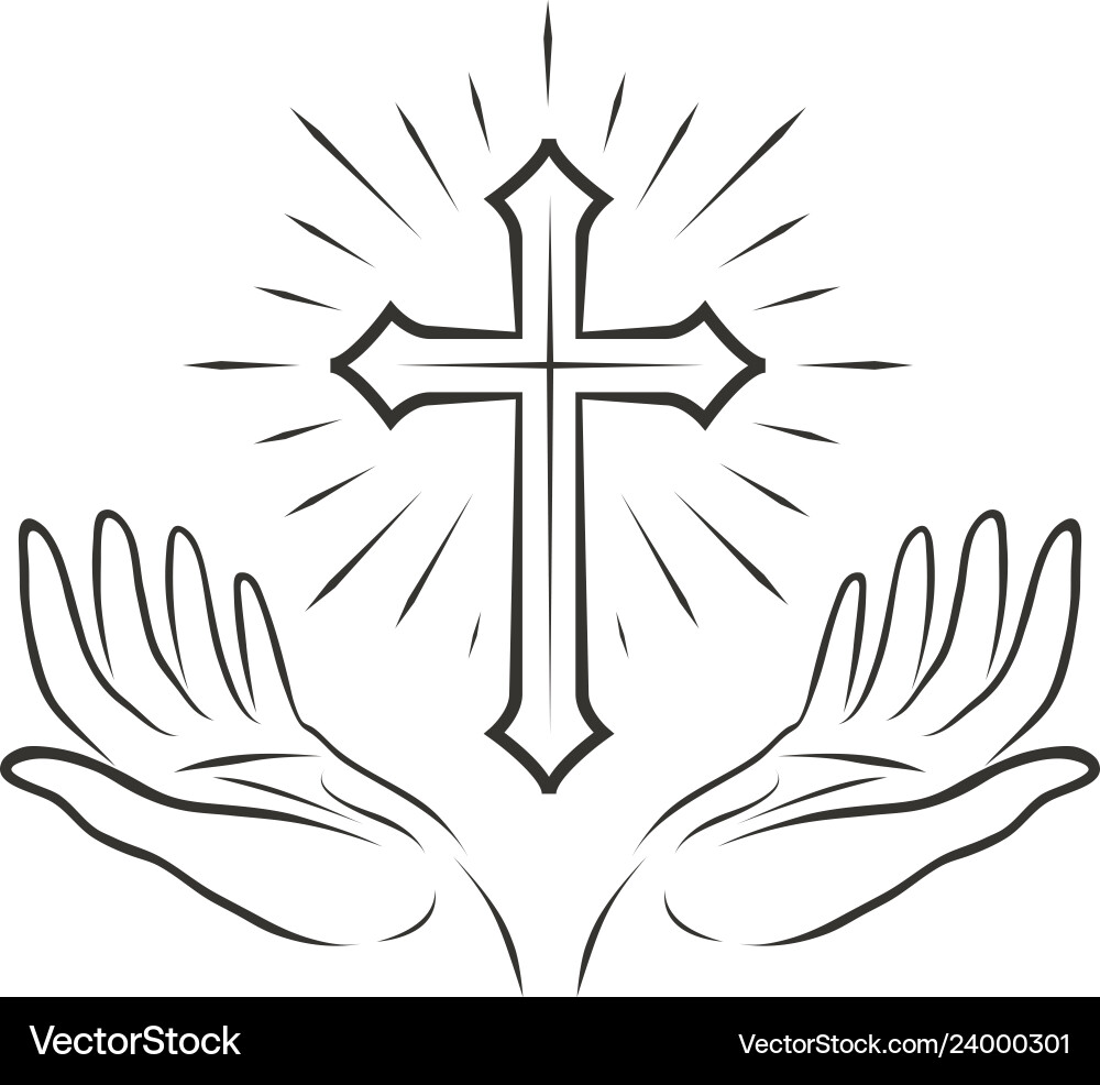 Christian logo religious community symbol icon Vector Image