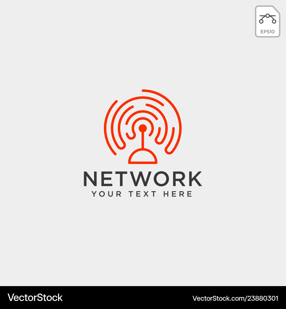 Connection communication creative logo template Vector Image