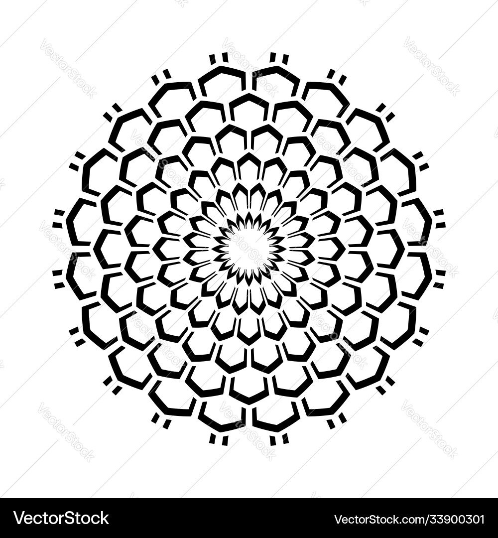 Decorative circle pattern Royalty Free Vector Image
