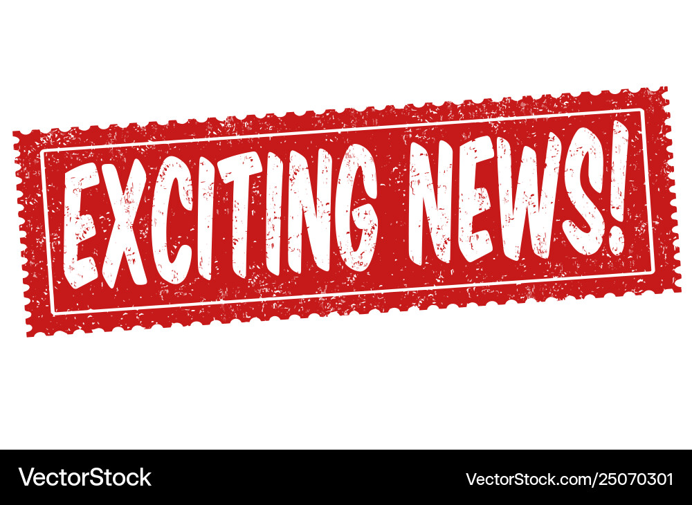 Exciting news sign or stamp Royalty Free Vector Image