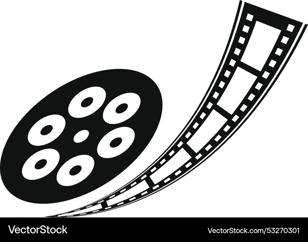 Filmstrip logo template Royalty Free Vector Image