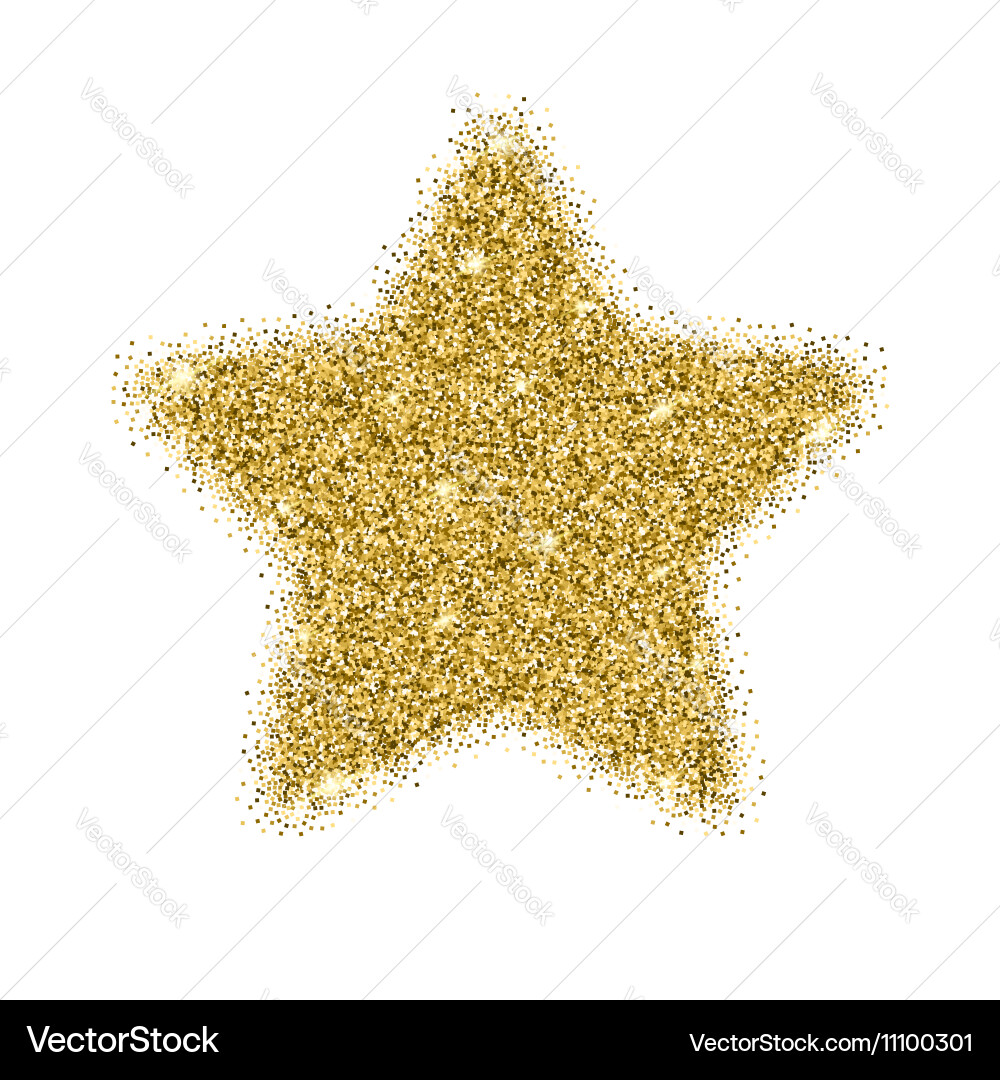Gold Sparkle Star Icon Lizenzfreies Vektorbild