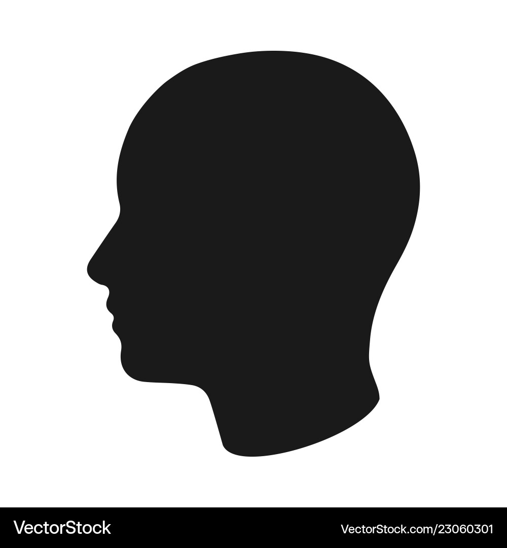 Head silhouette Royalty Free Vector Image - VectorStock