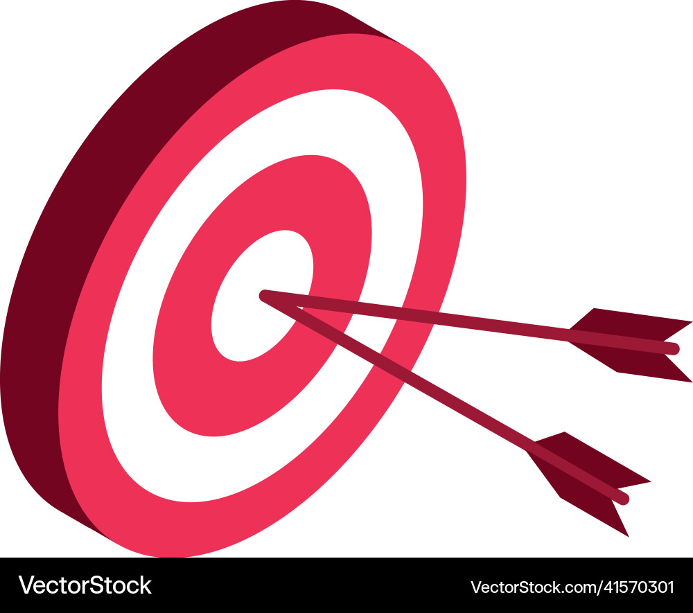Isometric target icon Royalty Free Vector Image