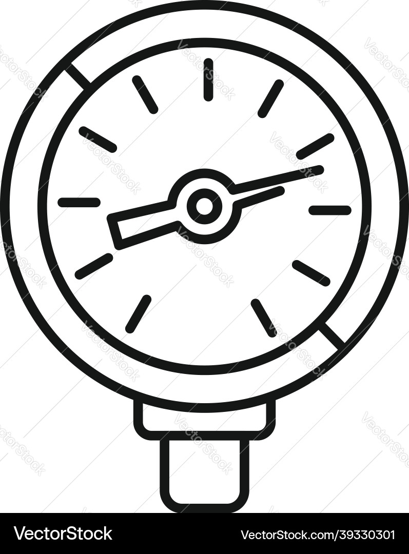 Measure manometer icon outline gas Royalty Free Vector Image