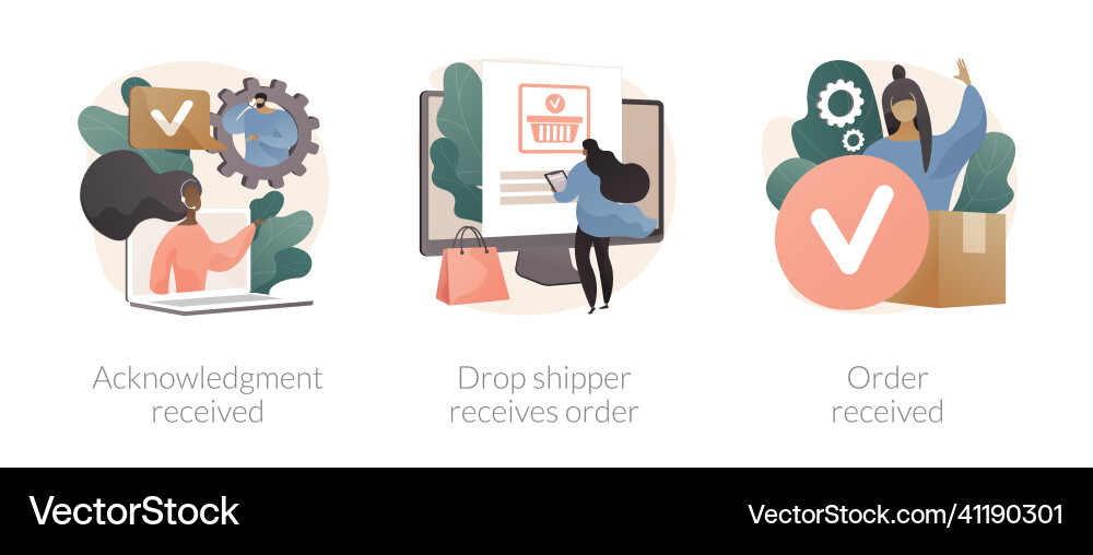 Order status abstract concept Royalty Free Vector Image