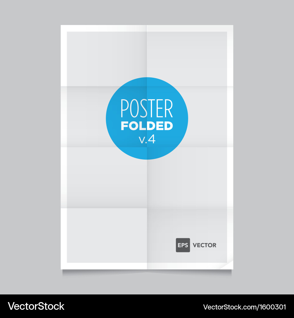 Poster four fold Royalty Free Vector Image - VectorStock