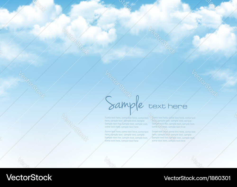 Serene Blue Sky with Clouds Royalty Free Vector Image