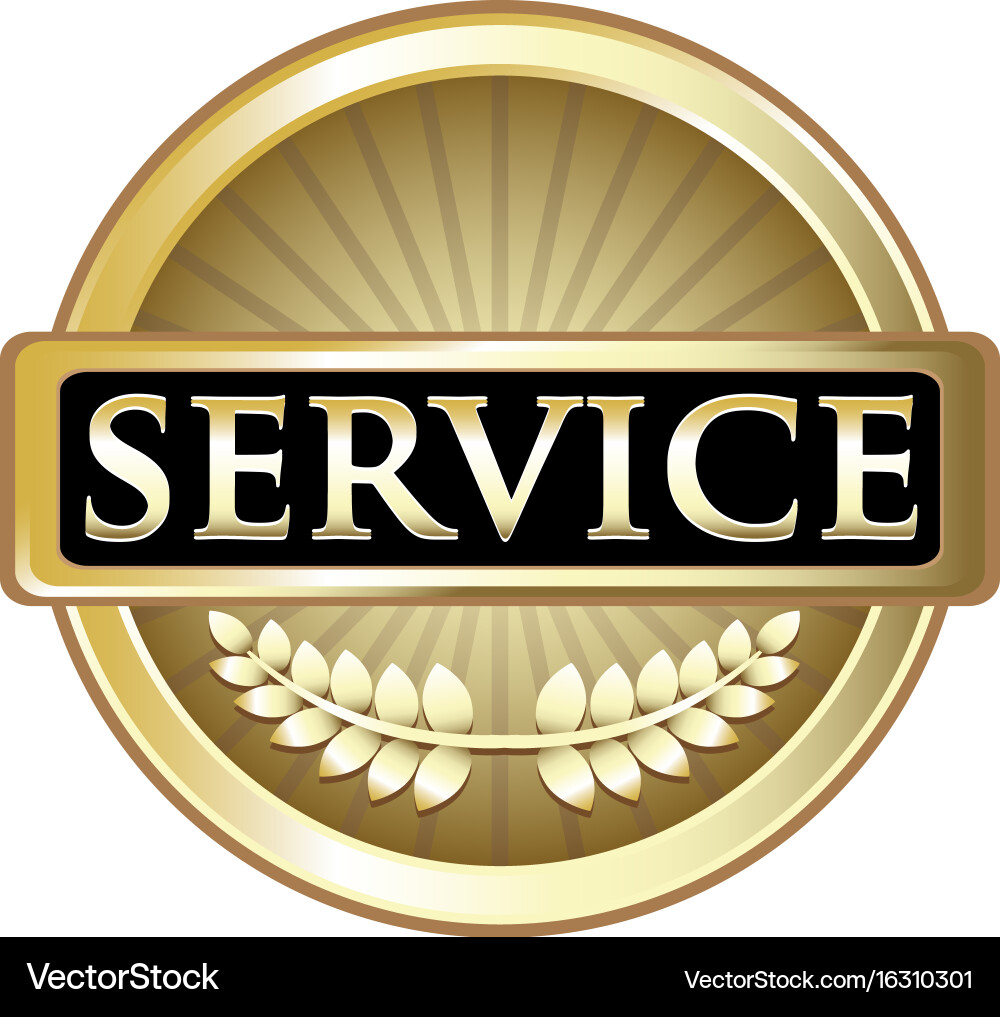 Service gold icon Royalty Free Vector Image - VectorStock