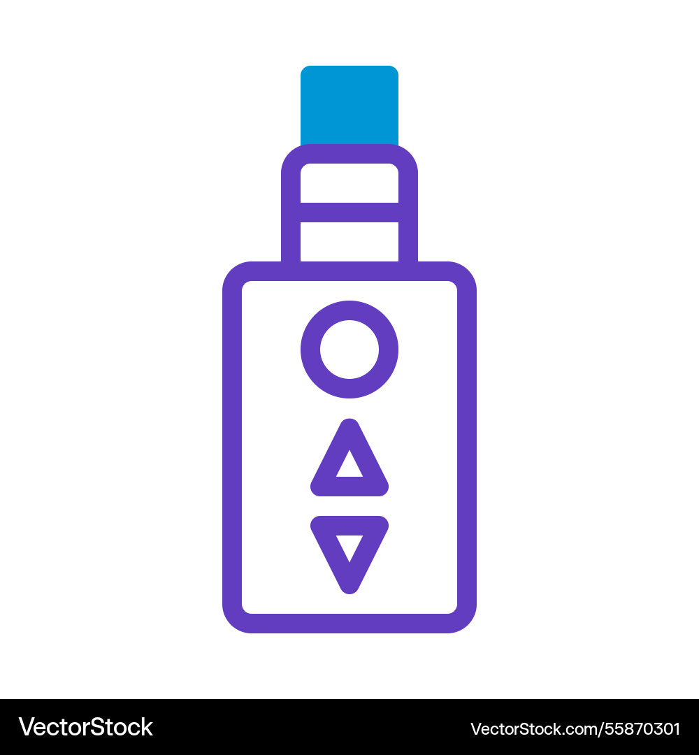 Vape device icon e-cigarette vaporizer Royalty Free Vector