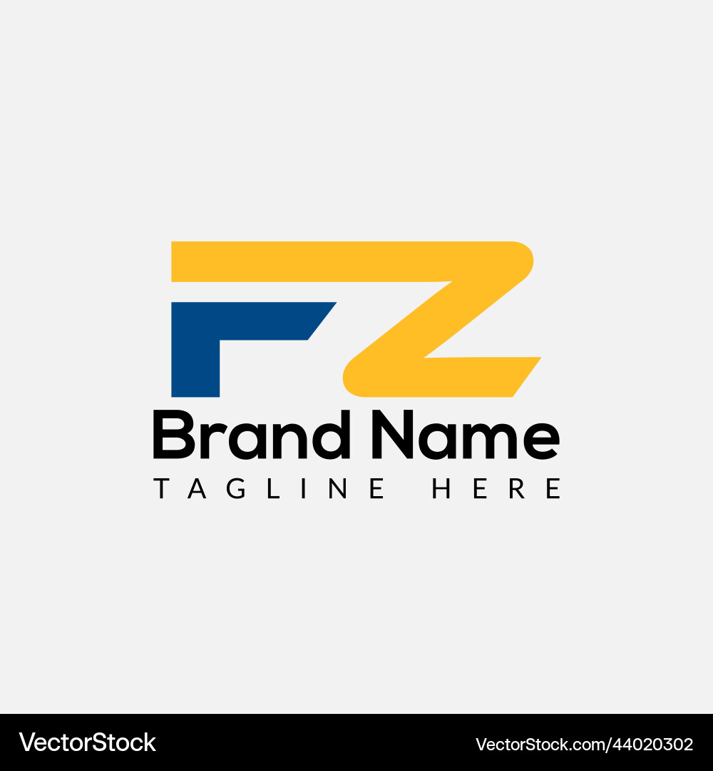 Abstract fz letter modern initial lettermarks logo