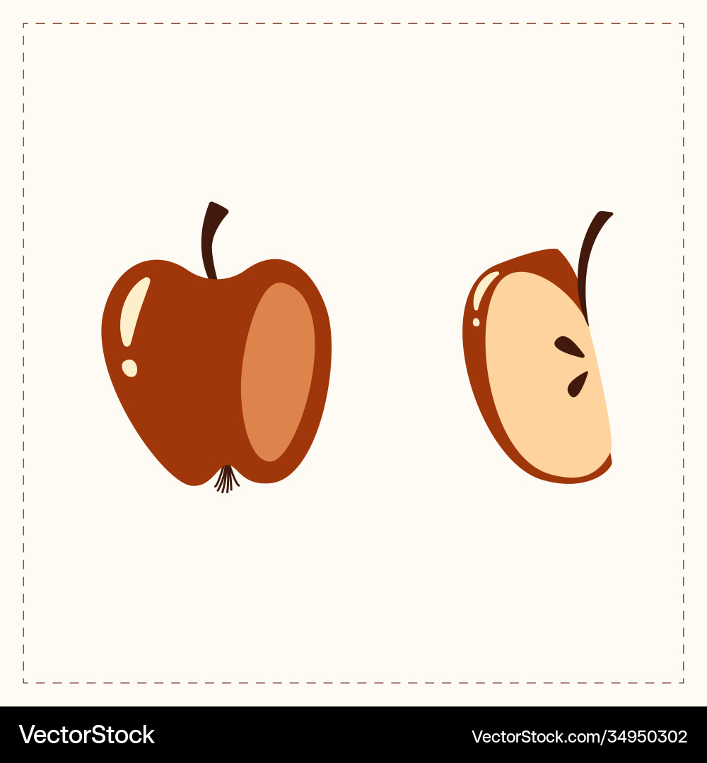 Cartoon icon apple autumn harvest eps10 Royalty Free Vector