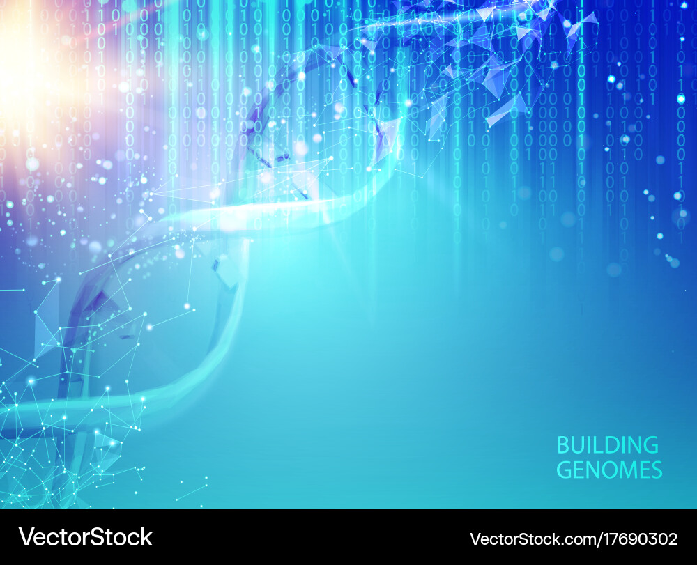 DNA Big Data Visualization Royalty Free Vector Image