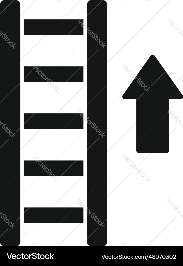Exit staircase icon simple person leaving Vector Image