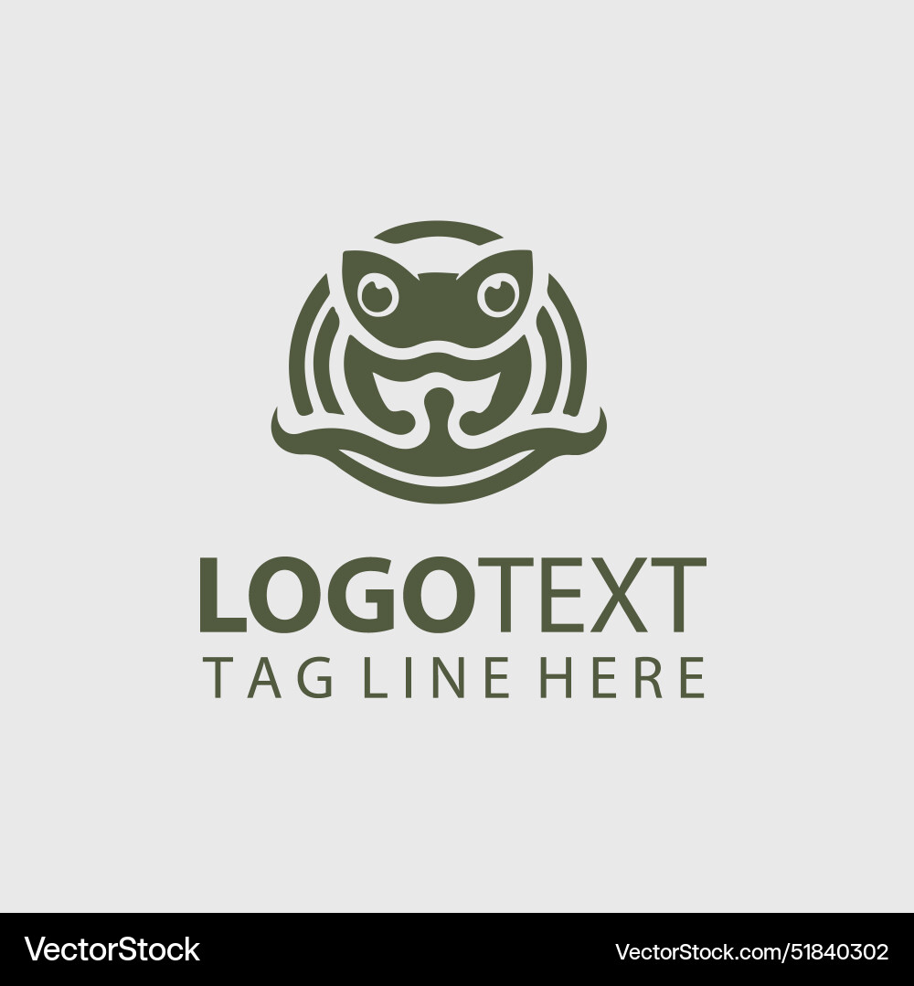 Frog logo Royalty Free Vector Image - VectorStock